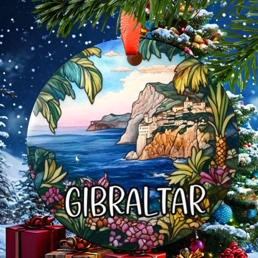 Gibraltar Christmas Ornament, Ceramic, Acrylic - Oceania Travel ...