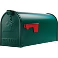 Gibraltar Elite Green Post-Mount Mailbox, Medium Capacity Galvanized ...