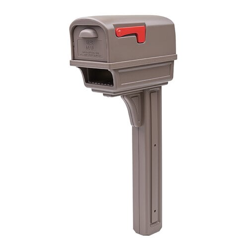 Gibraltar Mailboxes Gentry Large Capacity Double-Walled Plastic Mocha ...