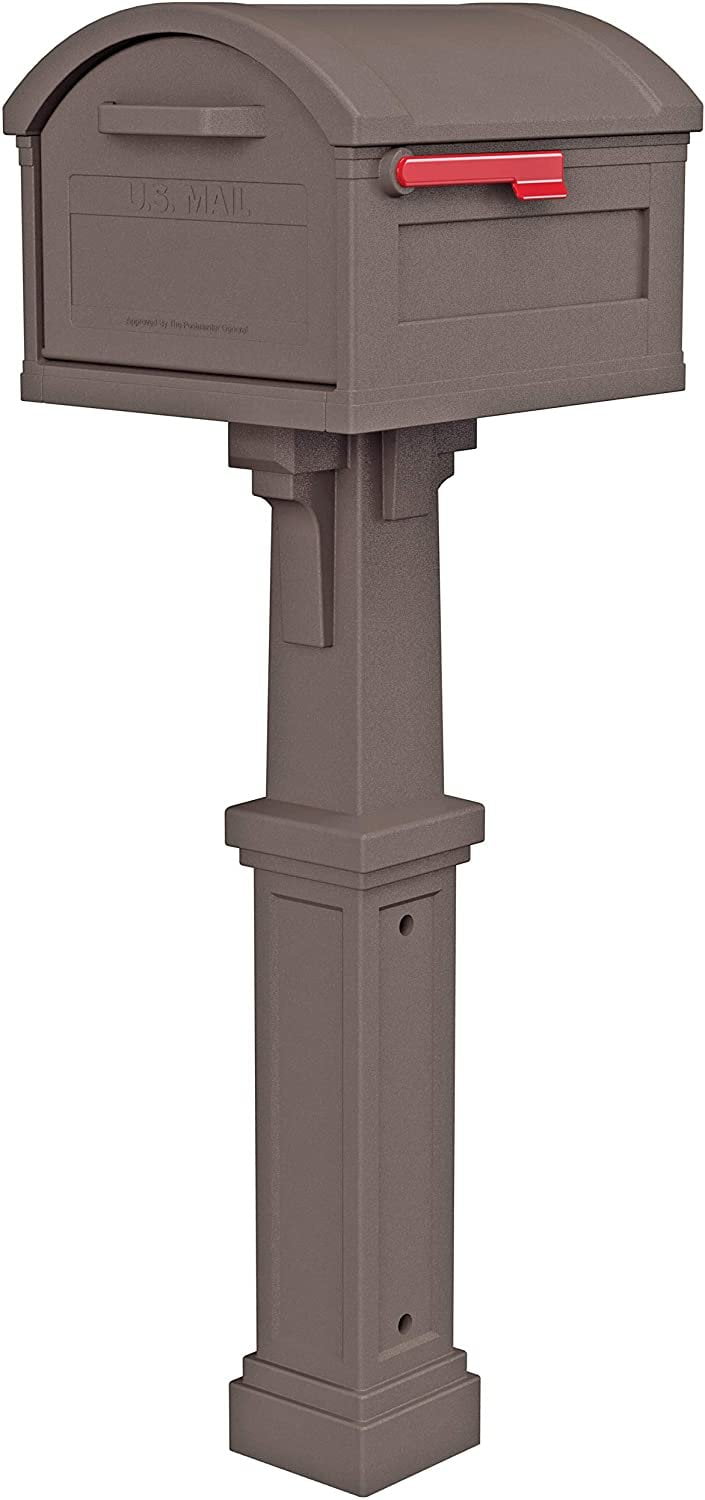 Gibraltar Mailboxes Grand Haven, XL Heavy-Duty Mocha Decorative Package ...
