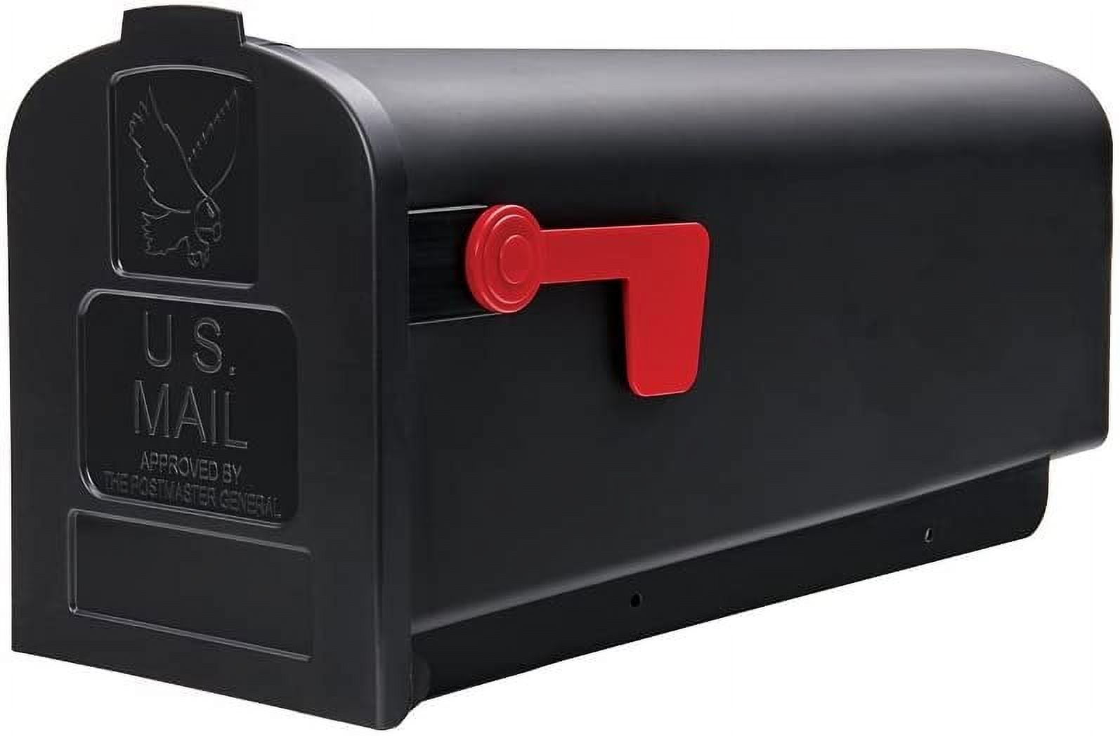 Gibraltar Mailboxes Parsons Medium Capacity Rust-Proof Plastic Black ...