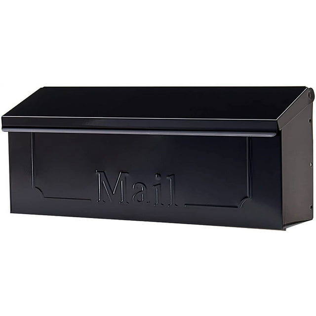 Gibraltar Mailboxes Townhouse Black Galvanized Steel Locking Rural 1 ...