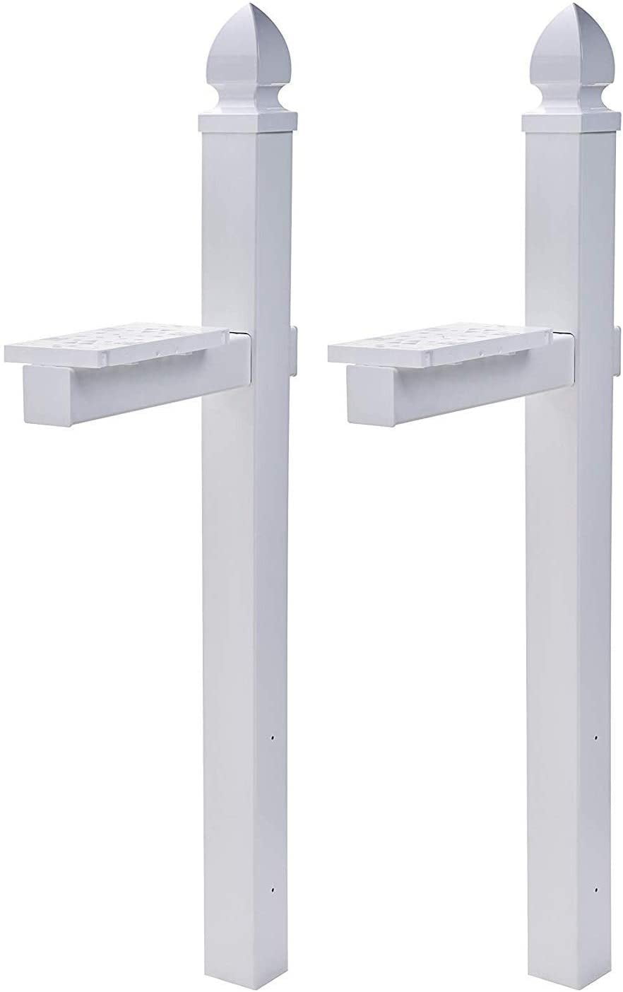 Gibraltar Mailboxes Whitley 4x4 Rust-Proof Plastic White, Cross-Arm ...