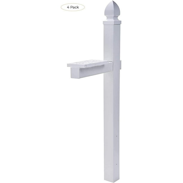 Gibraltar Mailboxes Whitley 4x4 Rust-Proof Plastic White, Cross-Arm ...