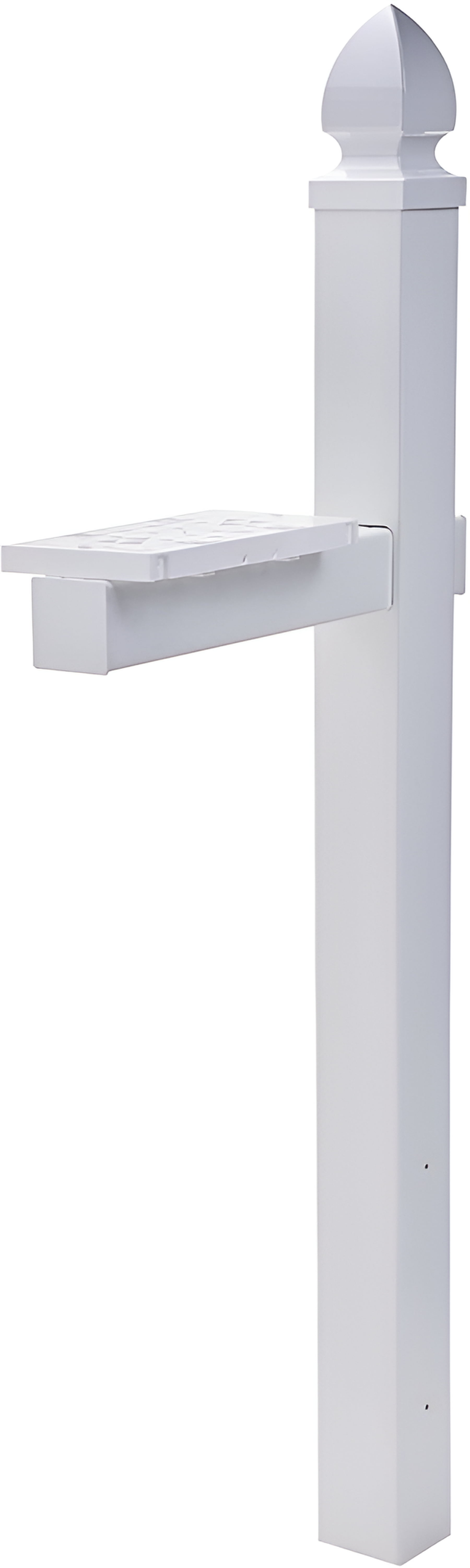 Gibraltar Mailboxes Whitley 4x4 Heavy-Duty Plastic White, Cross-Arm ...
