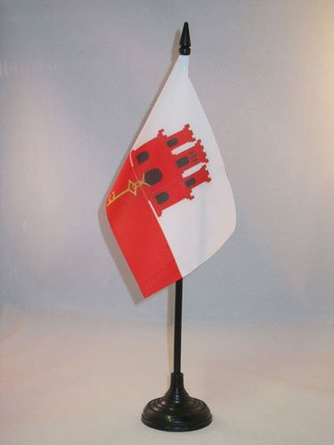 Gibraltar Table Flag 4'' x 6'' plastic stick and base - Walmart.com