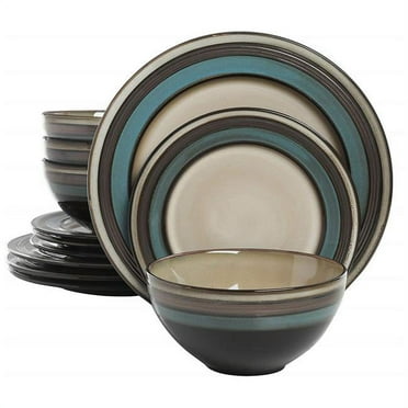 Stone Lain Cleo 32-Piece Dinnerware Set Stoneware, Dark Blue - Walmart.com