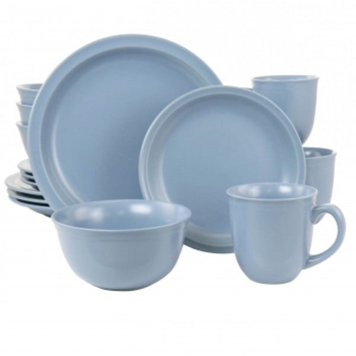 Gibson 12726616 Home 16 Piece Siam Stoneware Dinnerware Set in Blue ...