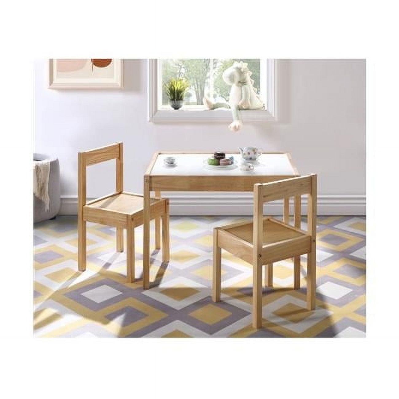 Gibson Toddler Furniture: 3 Piece Dry Erase Activity Kids Table & Chair ...