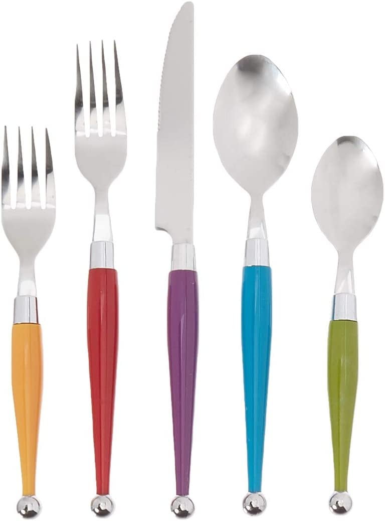 Gibson Casbah Full Tableware, 20 Piece Stainless Steel Dinnerware Set ...