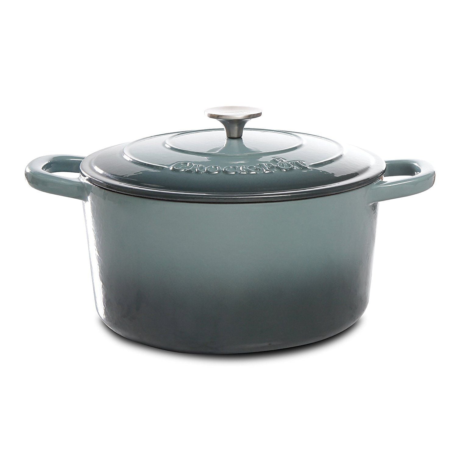 Gibson Artisan 7 Qt Dutch Oven - Round - Slate Grey - Cast Iron ...
