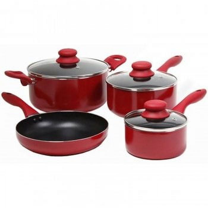 Gibson Colorsplash Branston 7 pc Cookware Set- Red - Walmart.com