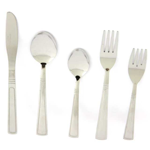 Gibson Creston 20 Piece Flatware Set withTumble Finish - Walmart.com
