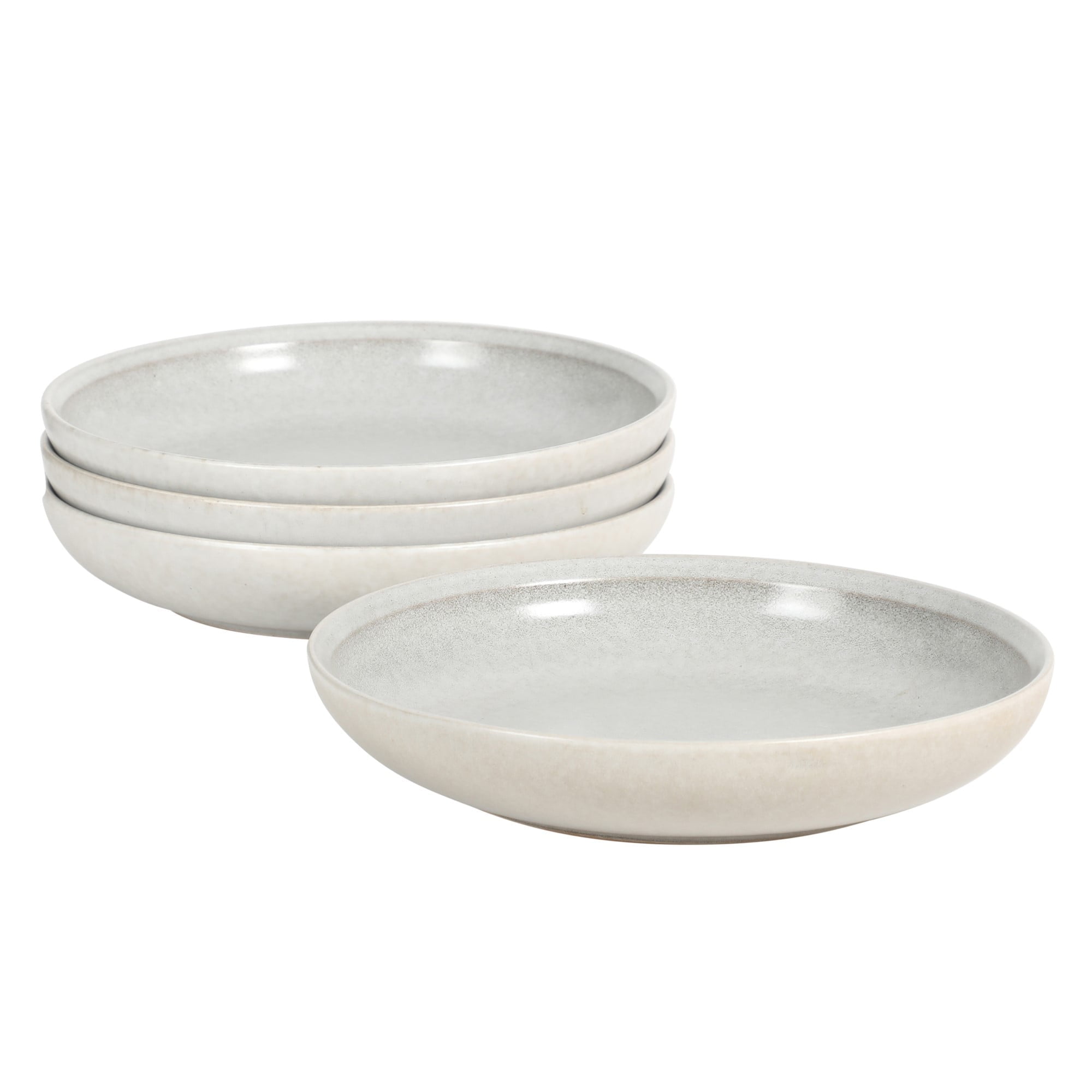 Gibson Elite Beckett 4-Piece Ash White Dinner Bowl Set – Reactive Glaze ...