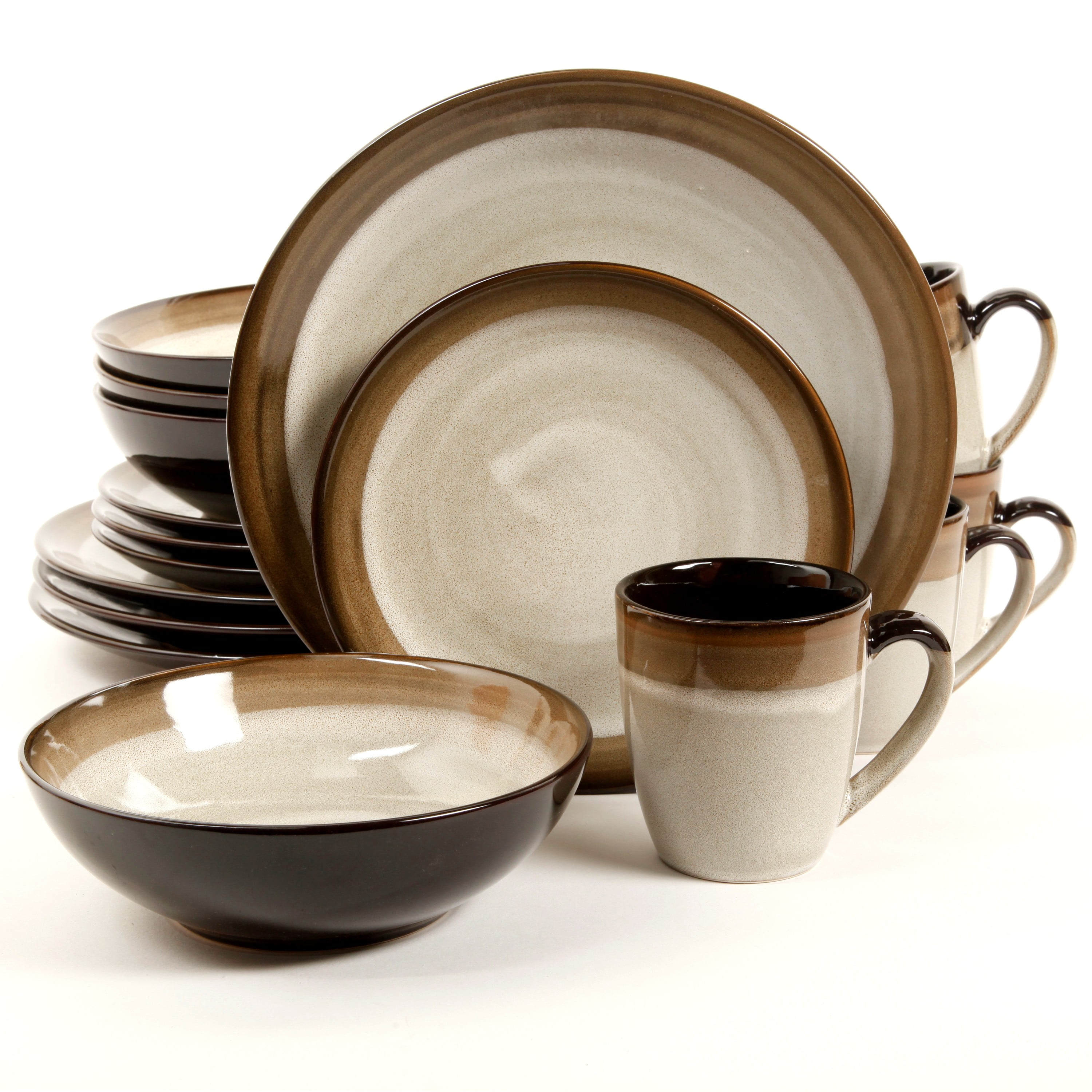 Gibson Elite Everson 12 Piece Dinnerware Set, Elegant Stoneware Dinner ...