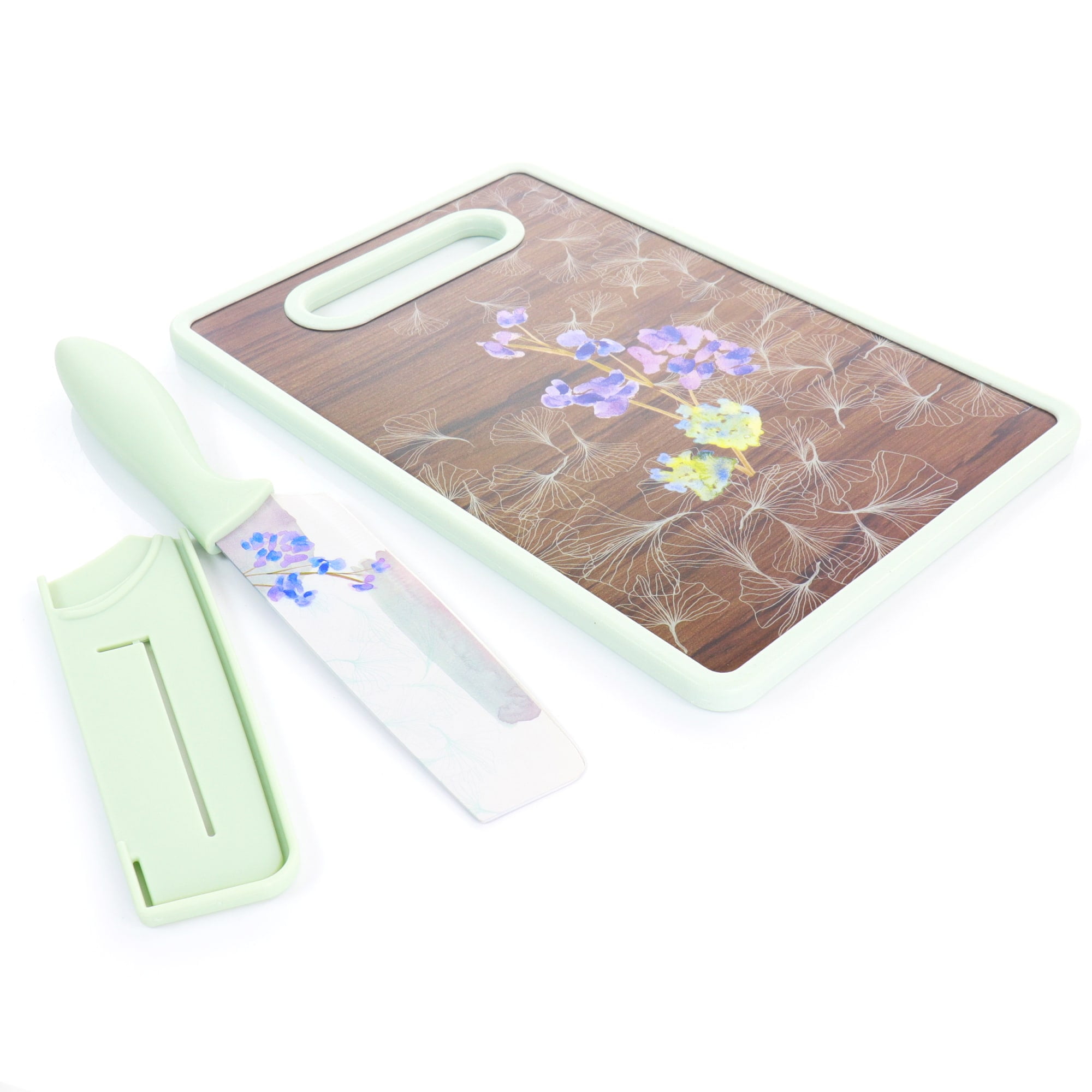 Gibson Elite Lavender Cottage 3 Piece Knife Cutlery Set in Floral ...