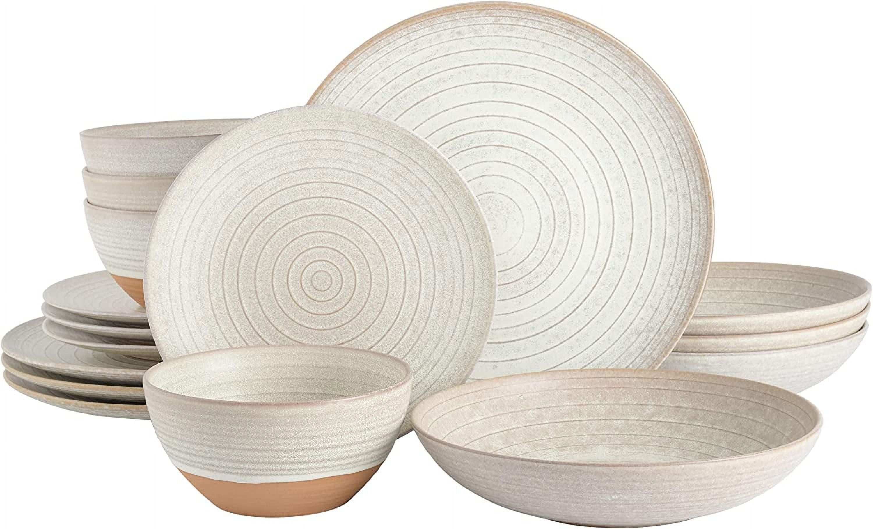 Gibson Elite Matisse 16 Piece Double Bowl Dinnerware Set Cobalt Blue ...