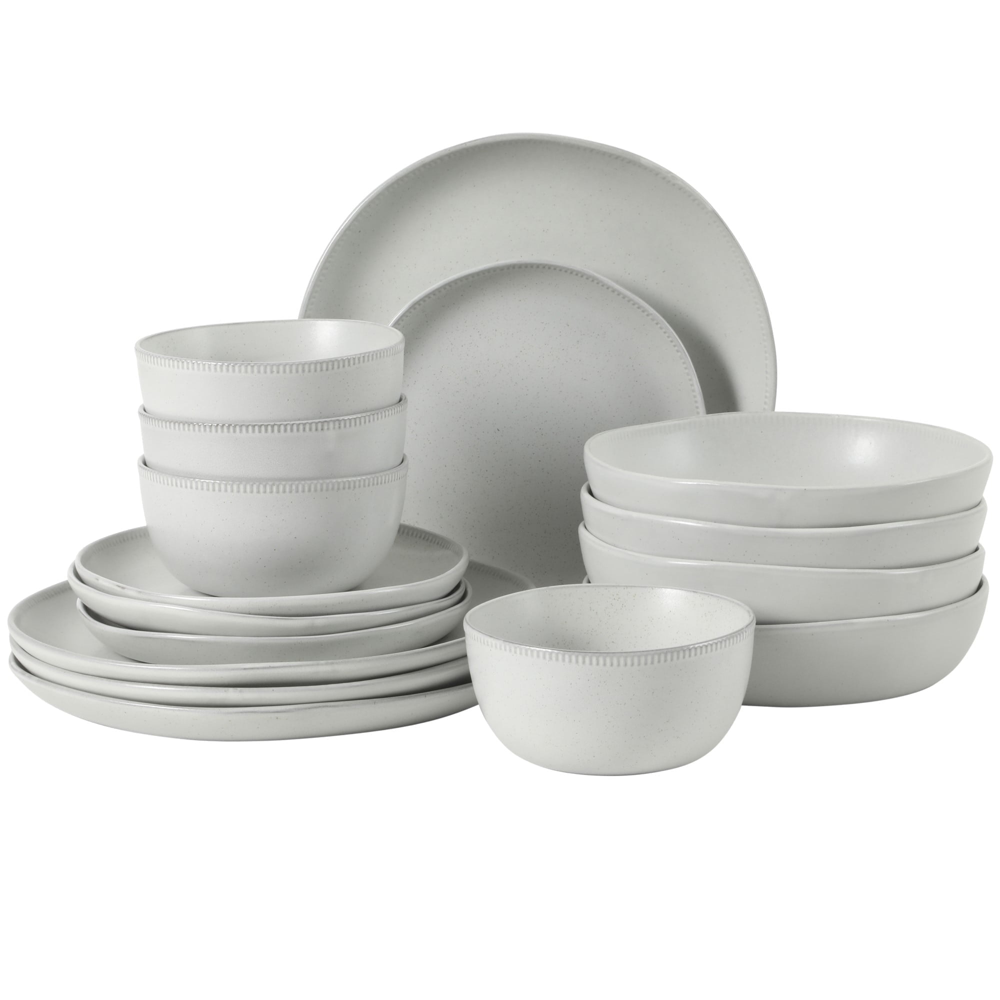 Gibson Elite Menlo Park 16-Piece Pottery Clay Stoneware Dinnerware Set ...