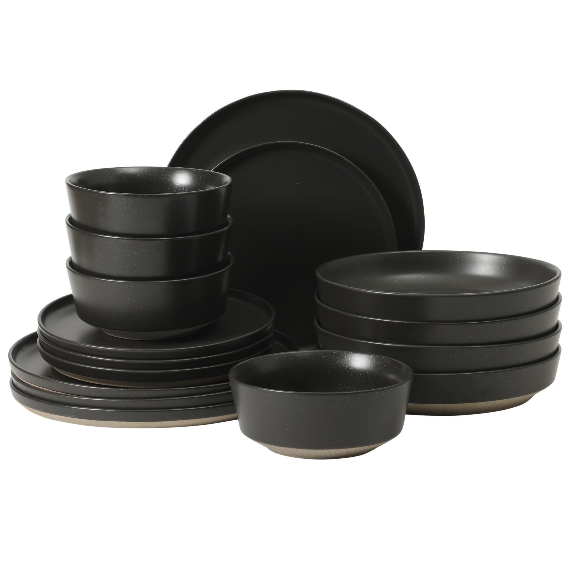 Gibson Elite Overbrook 16-Piece Pottery Clay Stoneware Dinnerware Set ...