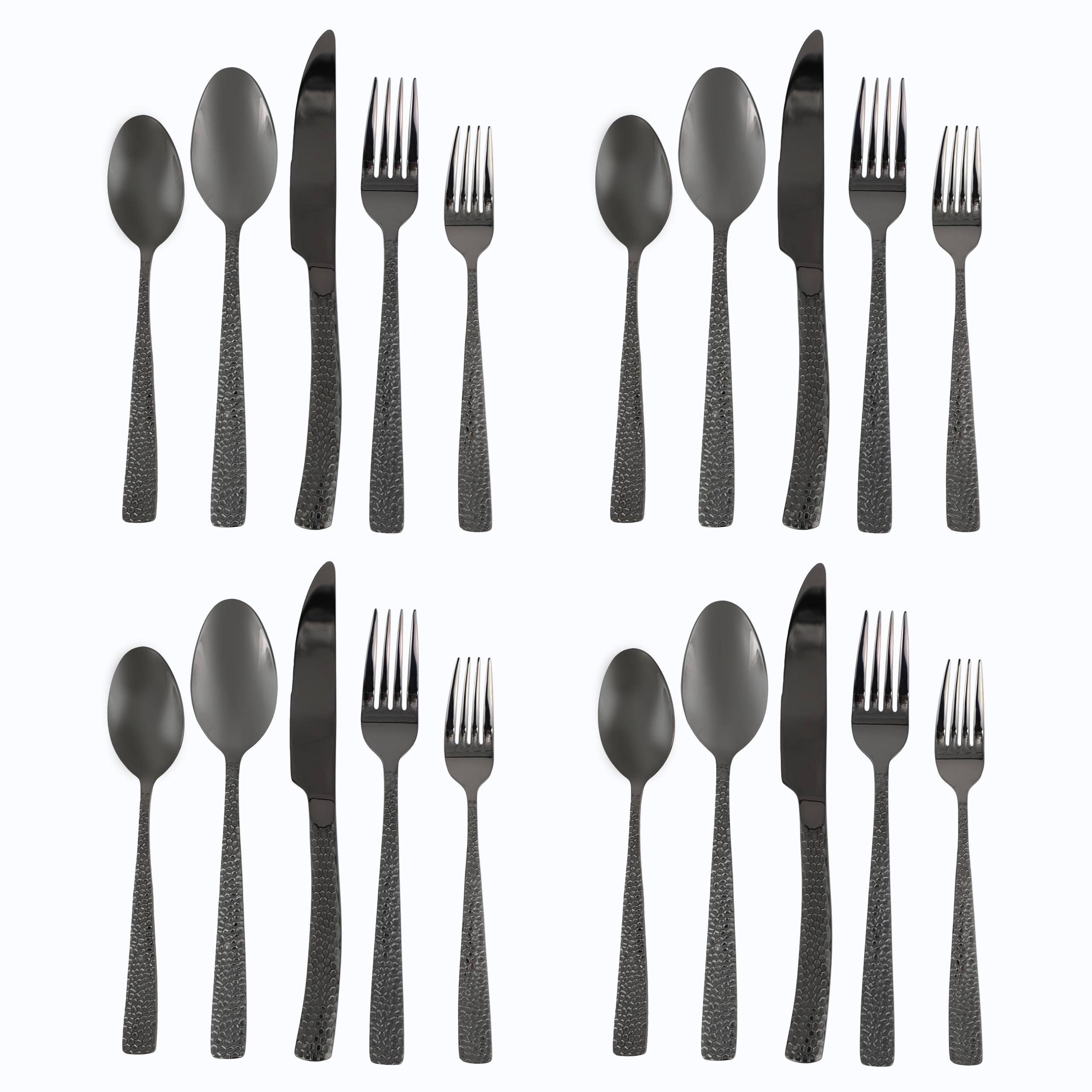 Gibson Elite Stonehenge 20 Piece Flatware Set in Black - Walmart.com