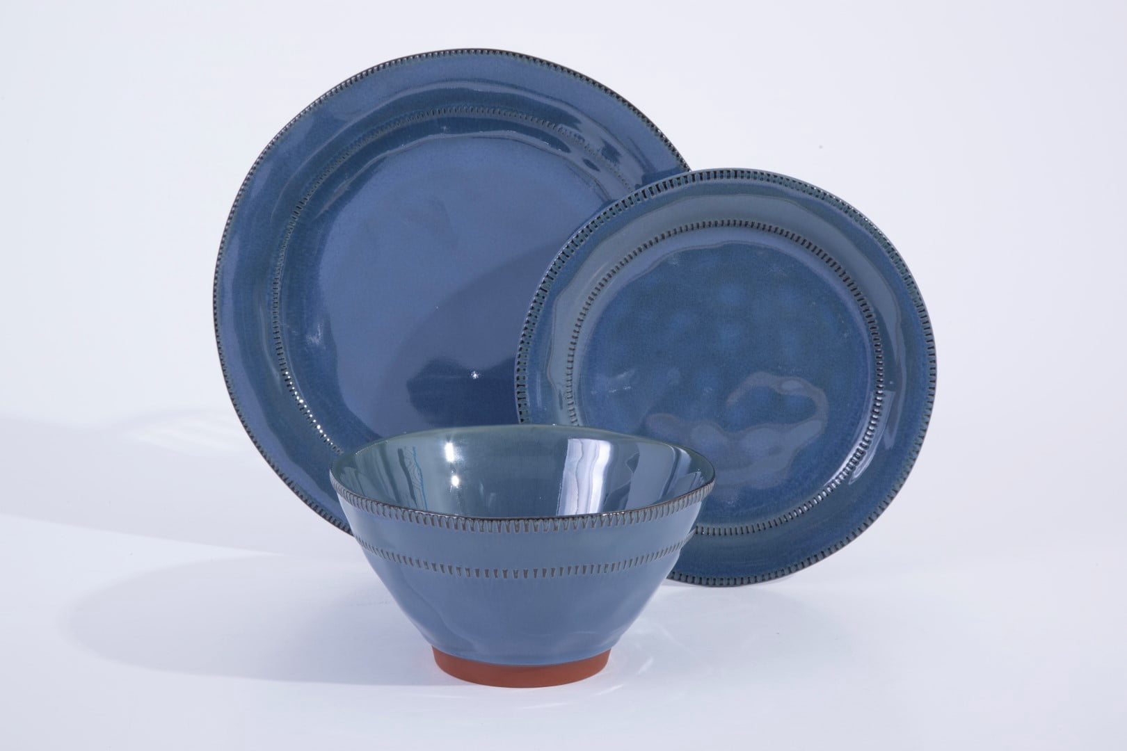 Gibson Elite Terranea 12 Piece Dishes Reactive Glaze Plates and Bowls ...