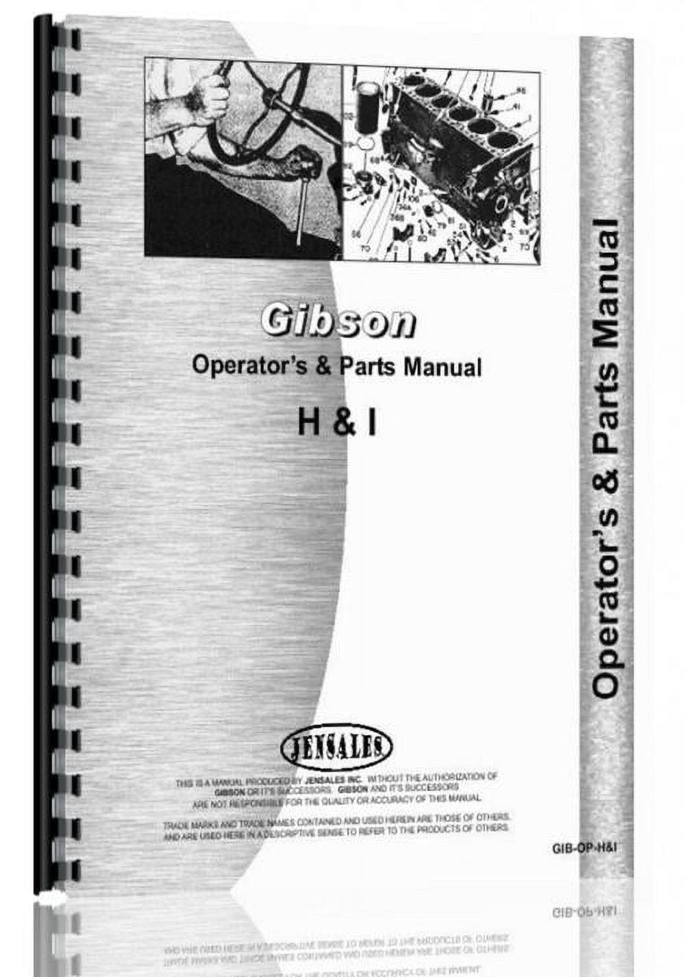 Gibson H Tractor Operators & Parts Manual - Walmart.com