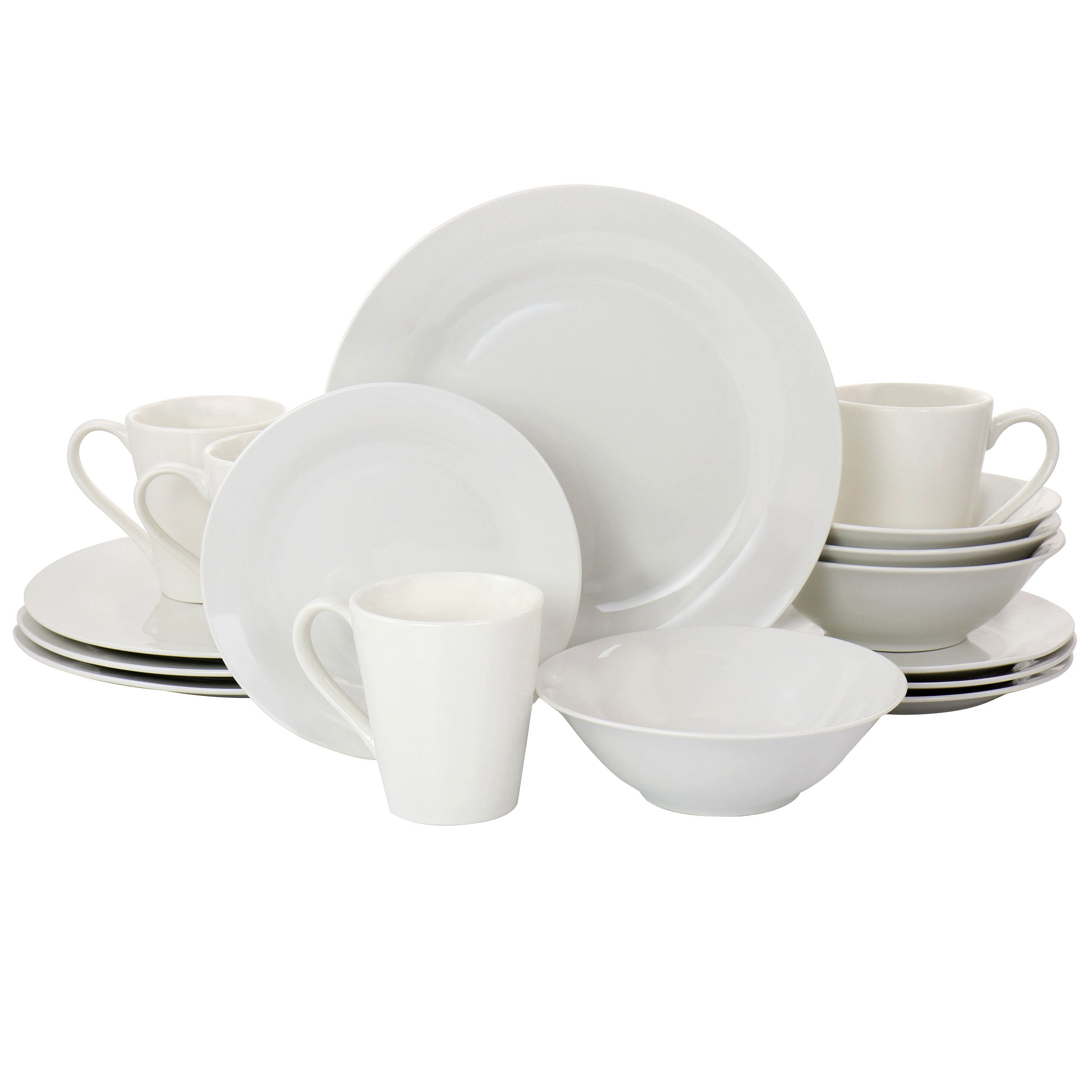 Gibson Home 16 Piece Bedford Lane Fine Ceramic Dinnerware Set in Off ...