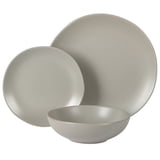 Gibson Home Bethel 12-Piece Matte Grey Stoneware Dinnerware Set ...