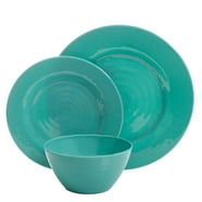 Gibson Home Crest 12 Piece Stackable Matte Melamine Dinnerware Set ...