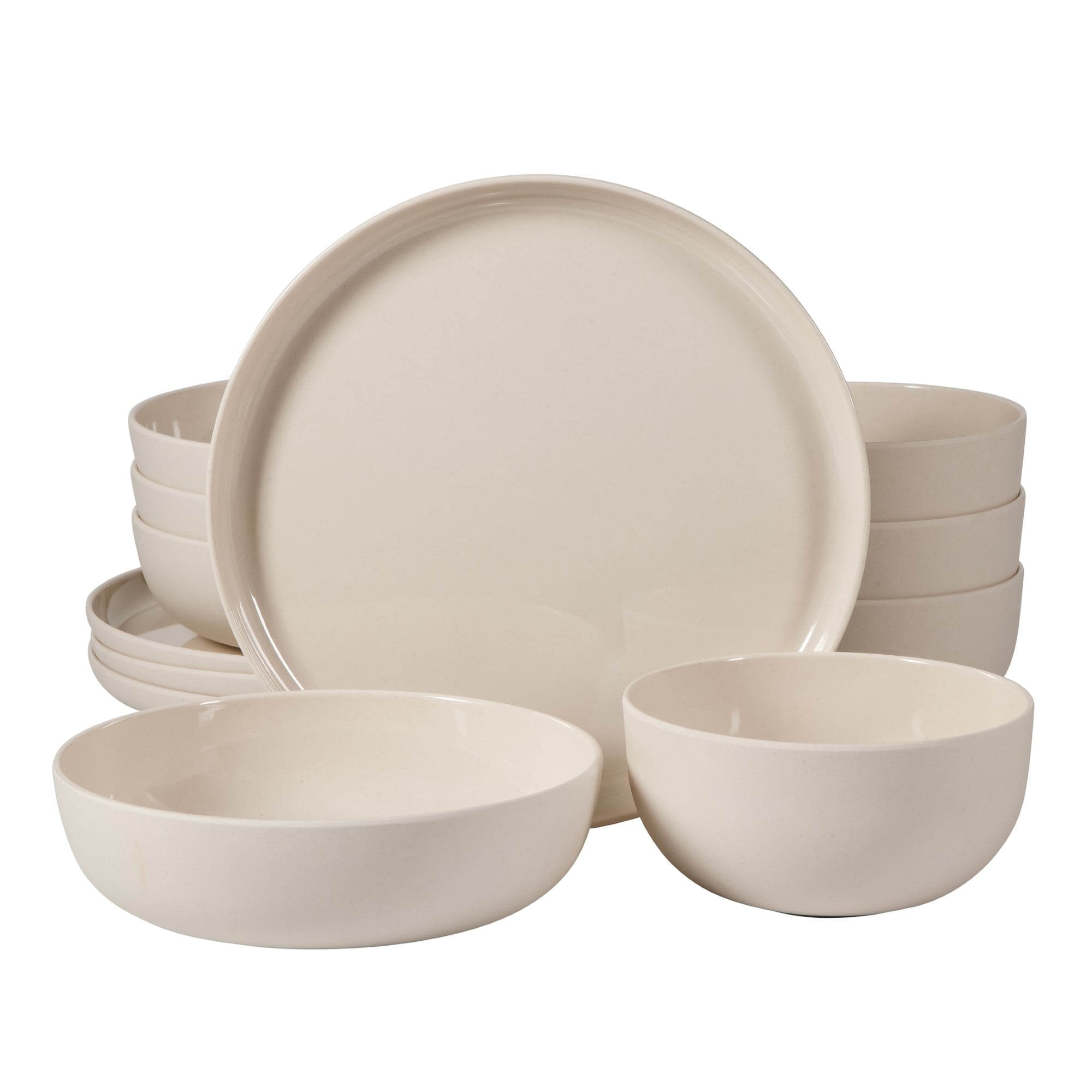 Gibson Home Candy Skies 12 Piece Wheat Straw Melamine Plates and Bowls ...