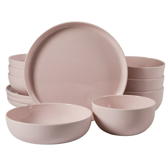 Candy Skies 12 Piece Unbreakable Wheat Straw Melamine Plates and Bowls ...