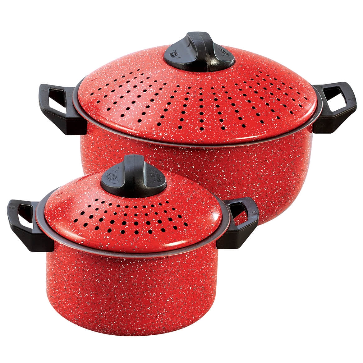 Gibson Home Casselman 4pc Nonstick Stock Pot Set, Red, with Big Lids ...