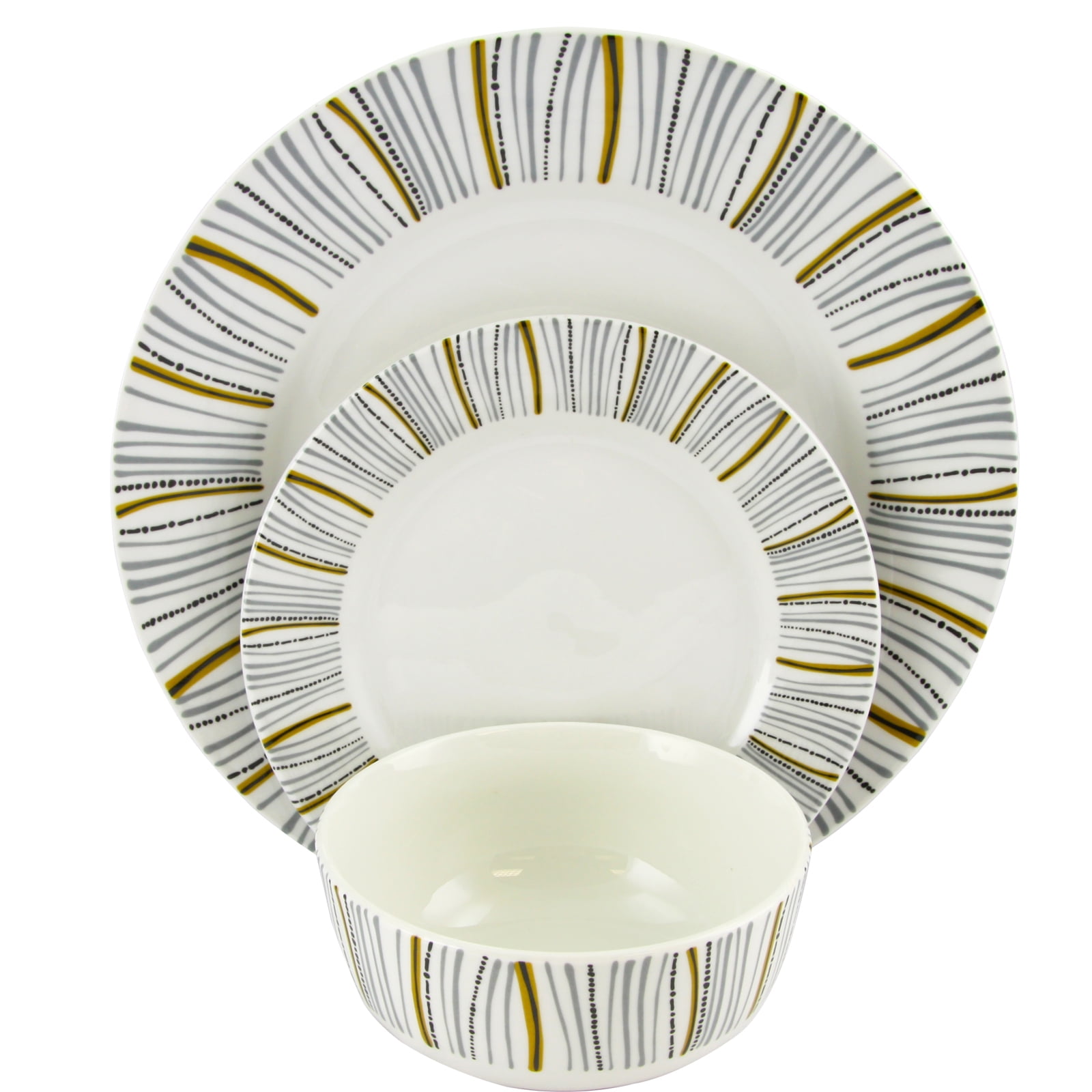 Gibson Home Classic Burst Decorated12 Peice Dinnerware Set - Walmart.com