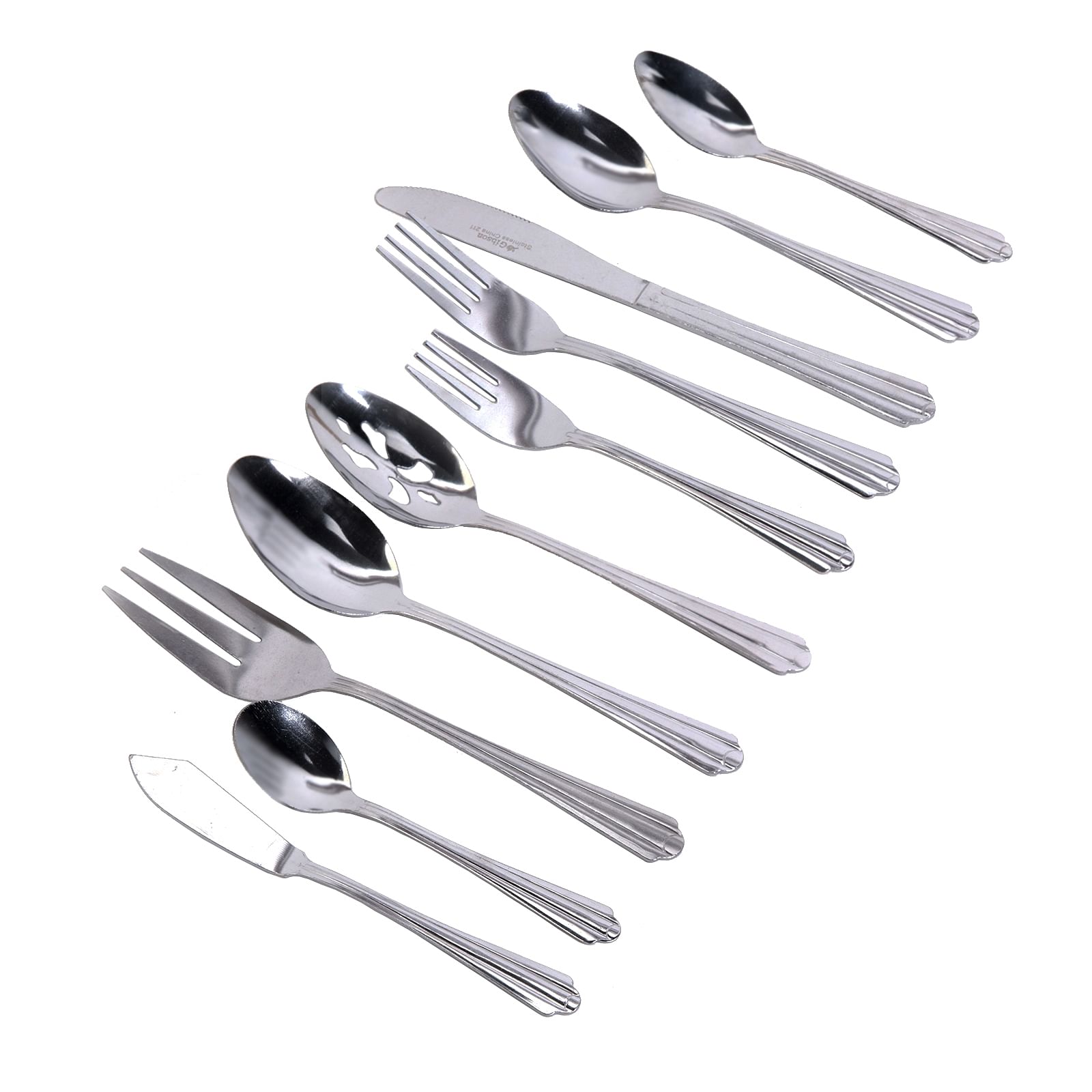 Gibson Home Classic Canberra 45 Piece Stainless Steel Flatware Set ...