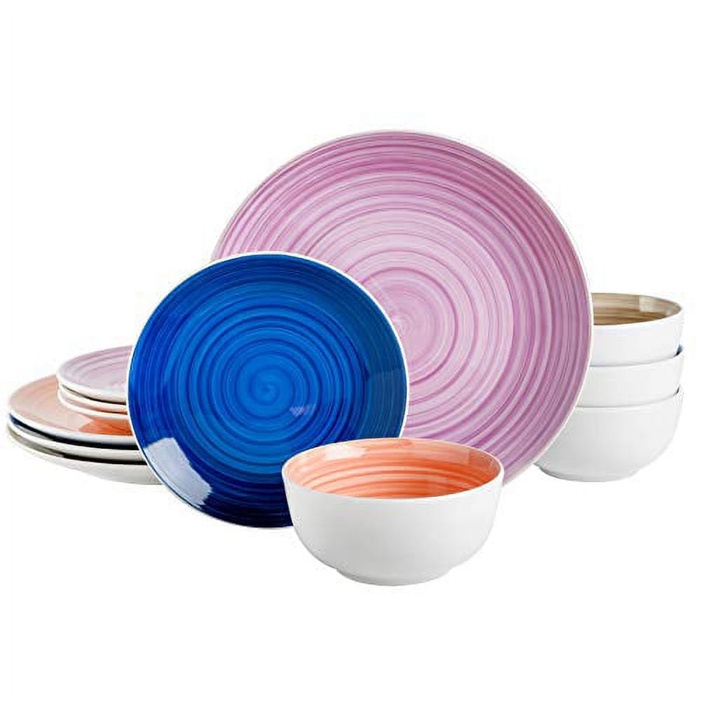 Gibson Home Color Vibes 12pc Dinnerware Set - Walmart.com