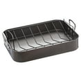 Gibson Home French Roaster 2-Piece Turkey Roaster and V Rack, Black ...