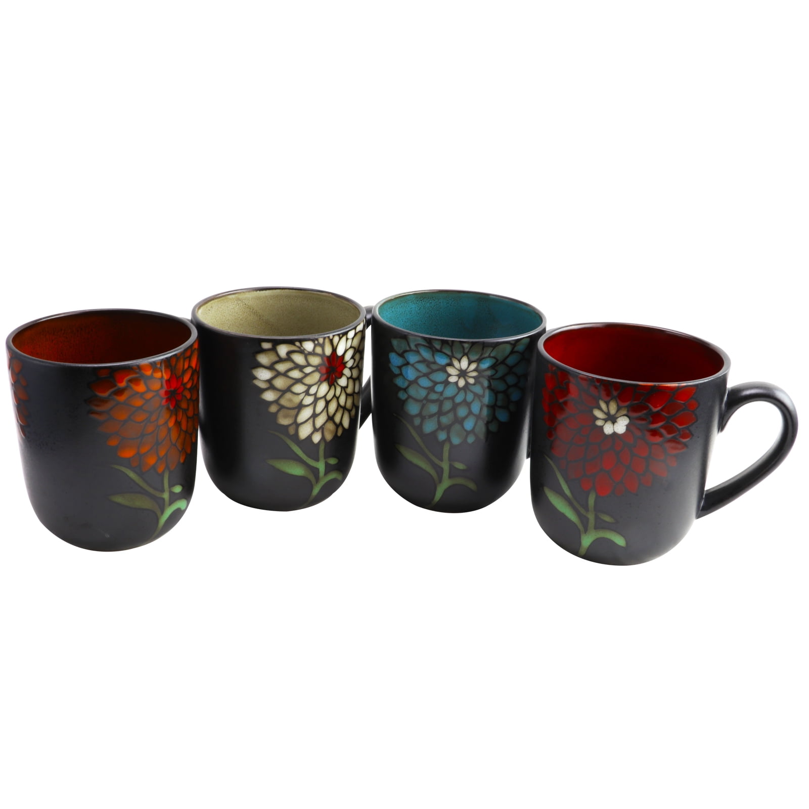 Gibson Home Gardenia Cafe 4 Piece 16 oz. Assorted Mug Set - Walmart.com