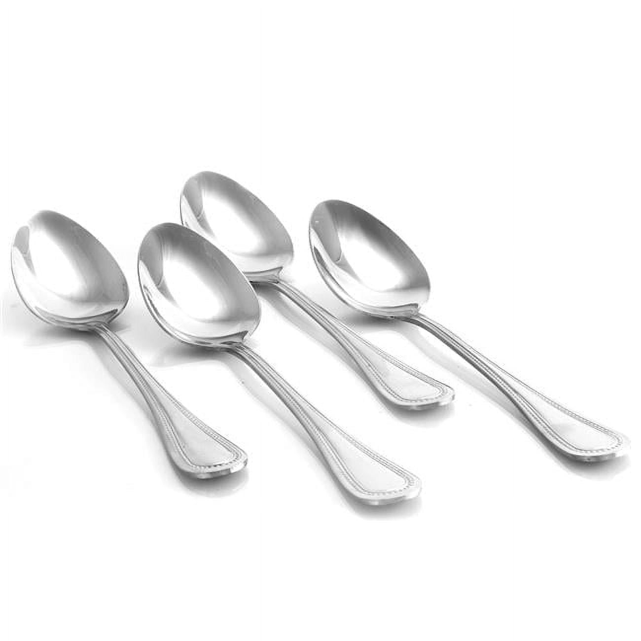 Gibson Home Graylyn 4 Piece Stainless Steel Beaded Edge Dinner Spoon ...