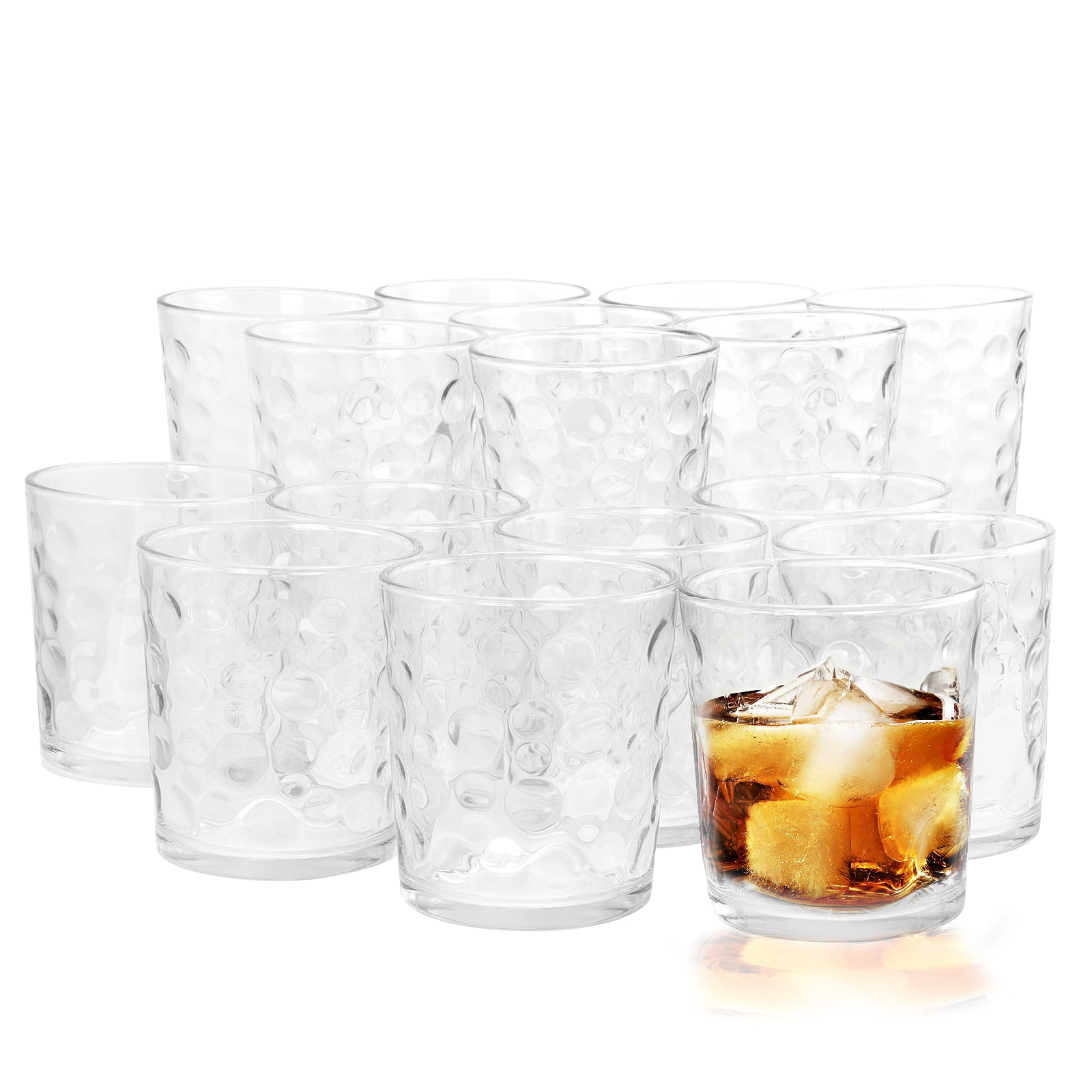 Gibson Home Great Foundations 16-Piece Glass Set Bubble Pattern ...