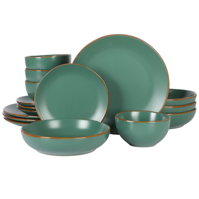 Gibson Home Hazeltine 16 Piece Plates and Bowls Dishes Stoneware ...