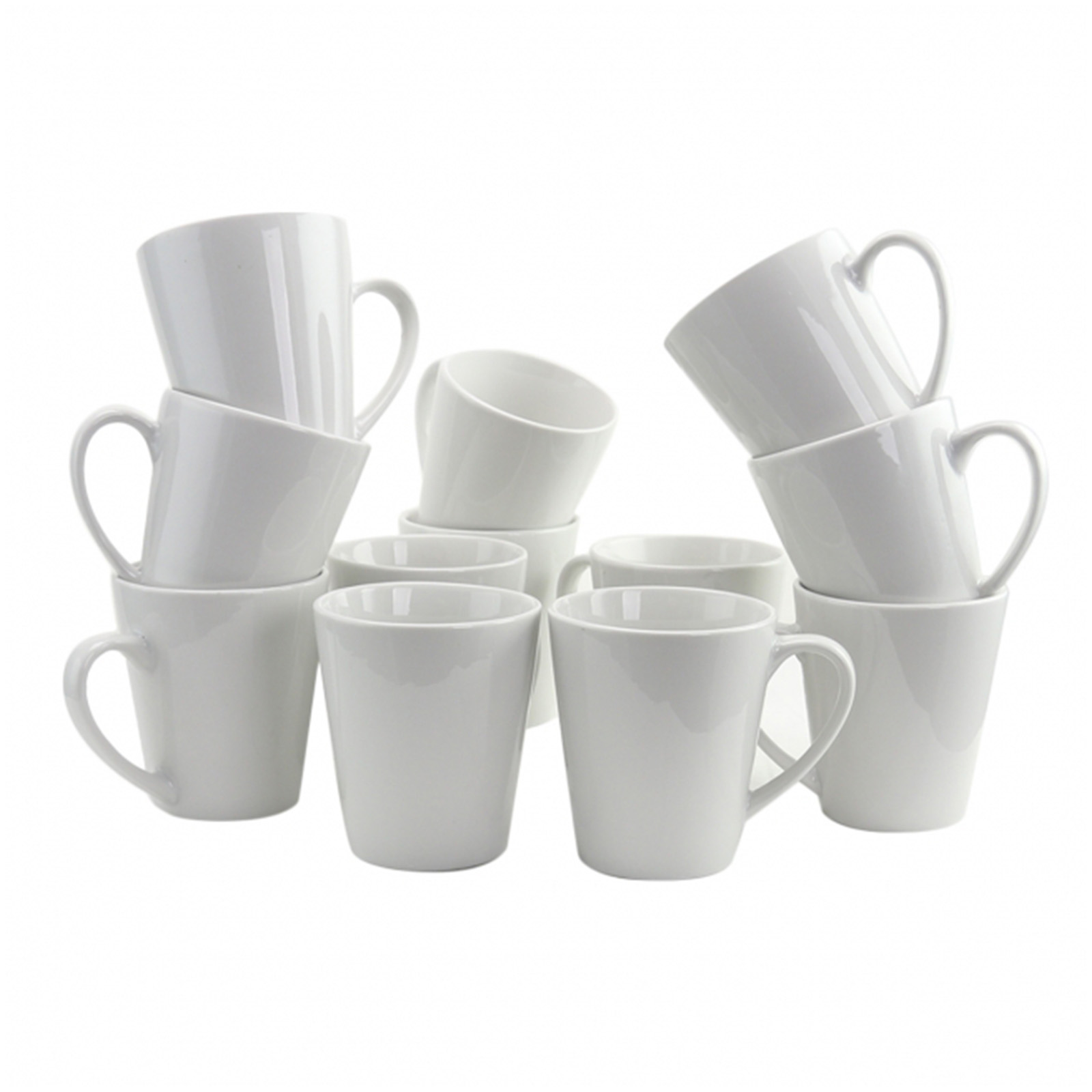 Gibson Home Noble Court 12 oz. Mug Set in White, Set of 12 - Walmart.com