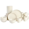 Gibson Home Rockaway Modern 32 Piece Dinnerware Set - Cream - Walmart.com
