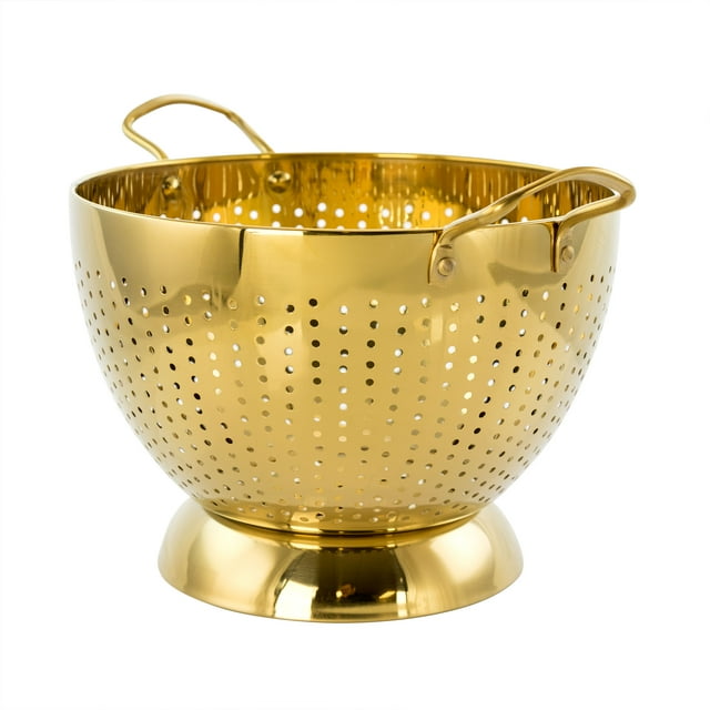 Gibson Home Rose Hue 5 Quart Stainless Steel Colander in Gold - Walmart.com