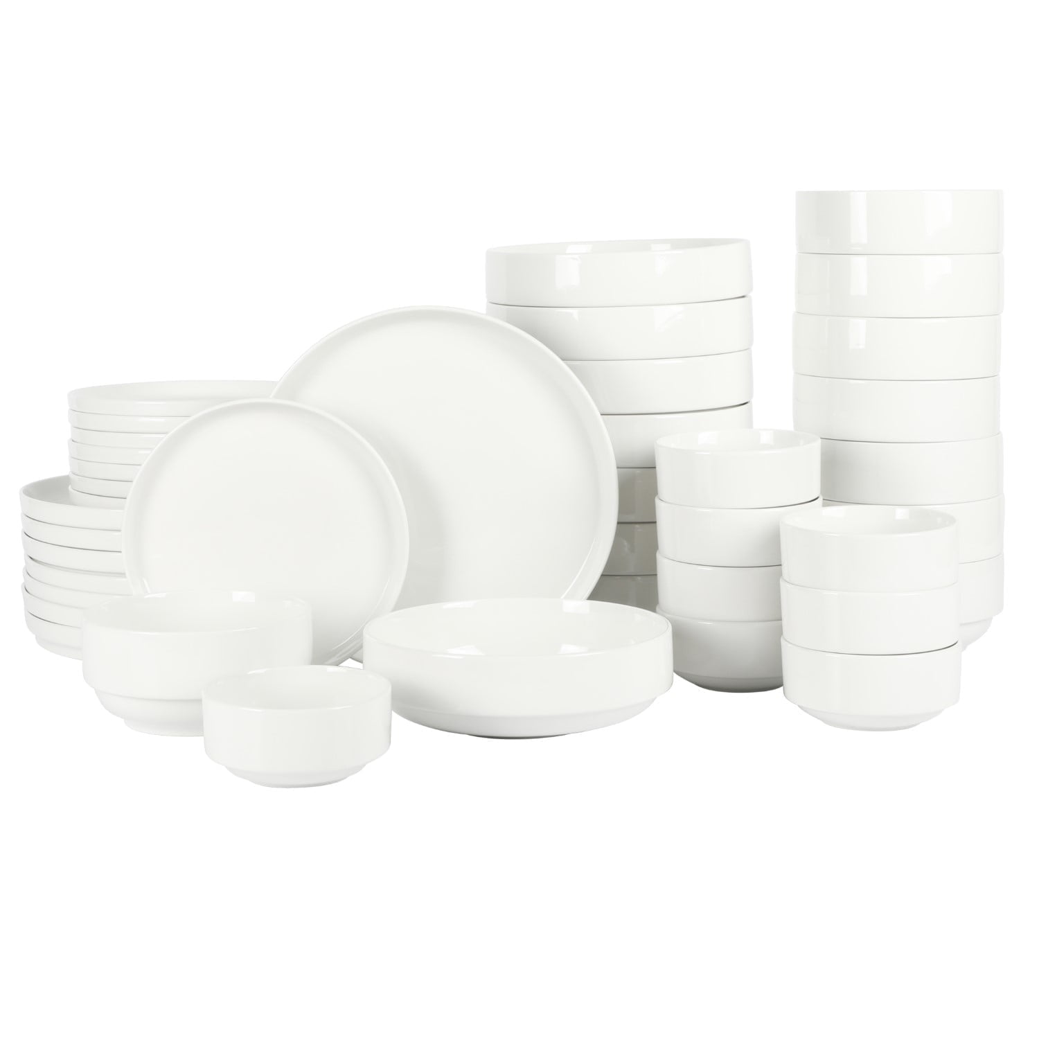 Gibson Home Rothernberg Stackable 40 Piece, Service for 8, White ...