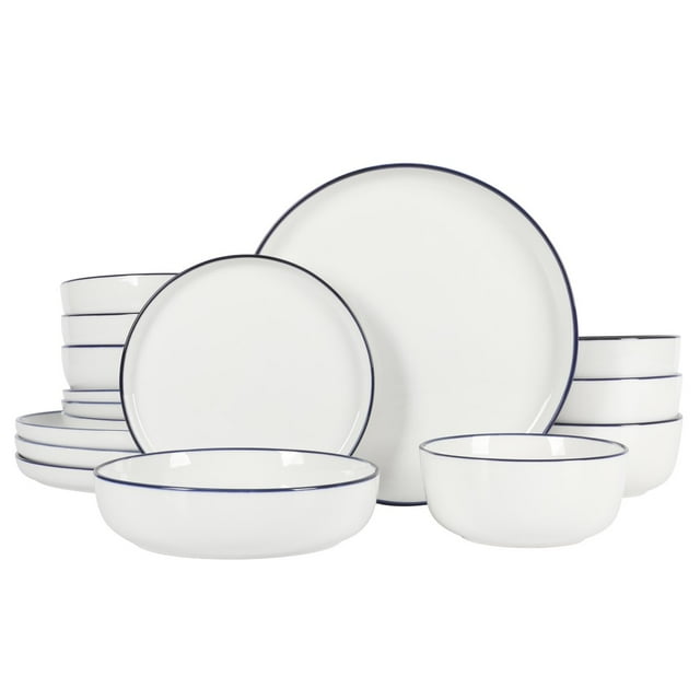 Gibson Home Vienna 16-Piece Elegant Round Modern Porcelain Dinnerware ...