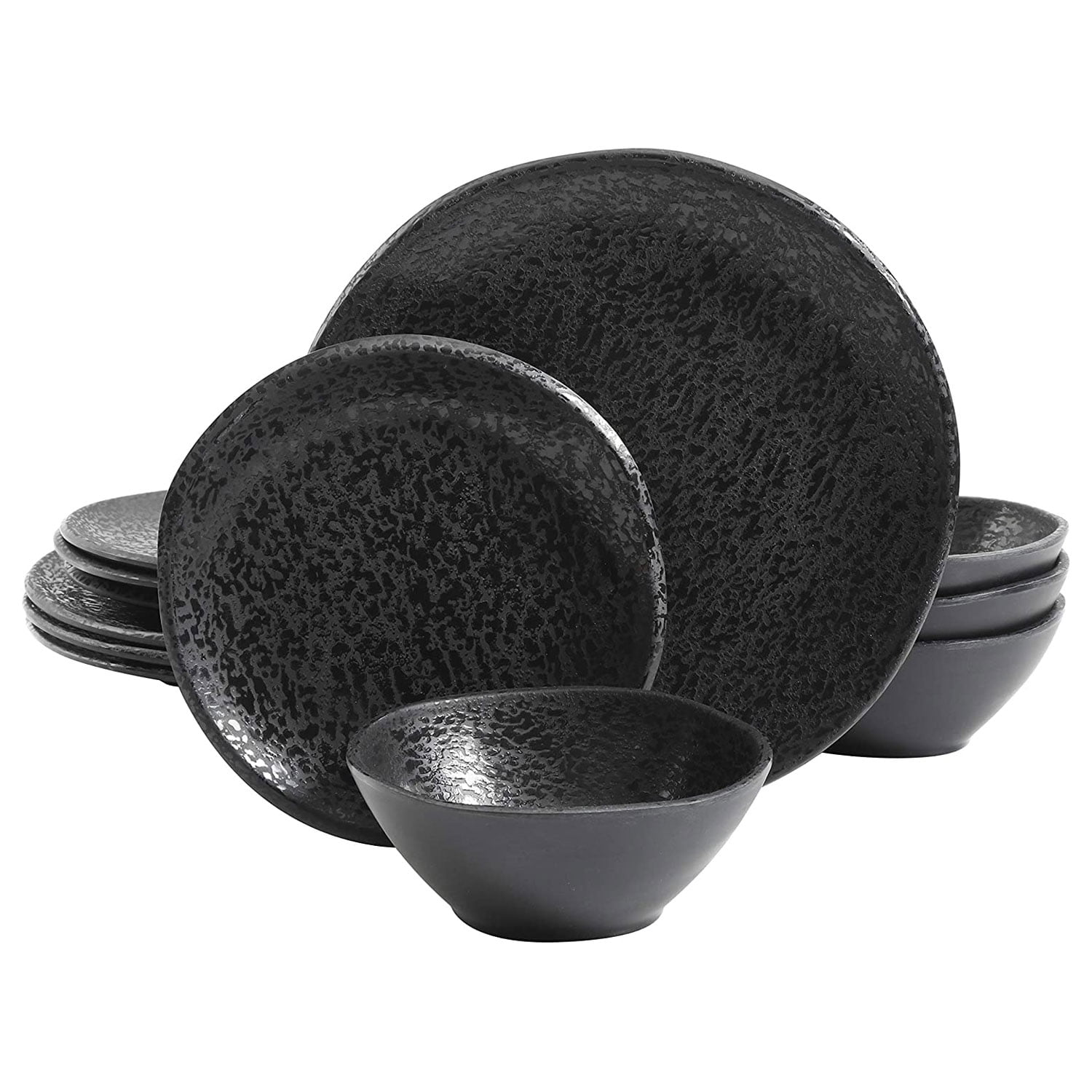 Gibson Home Yoko 12 Piece Melamine 4 Person Dinnerware Serving Set ...