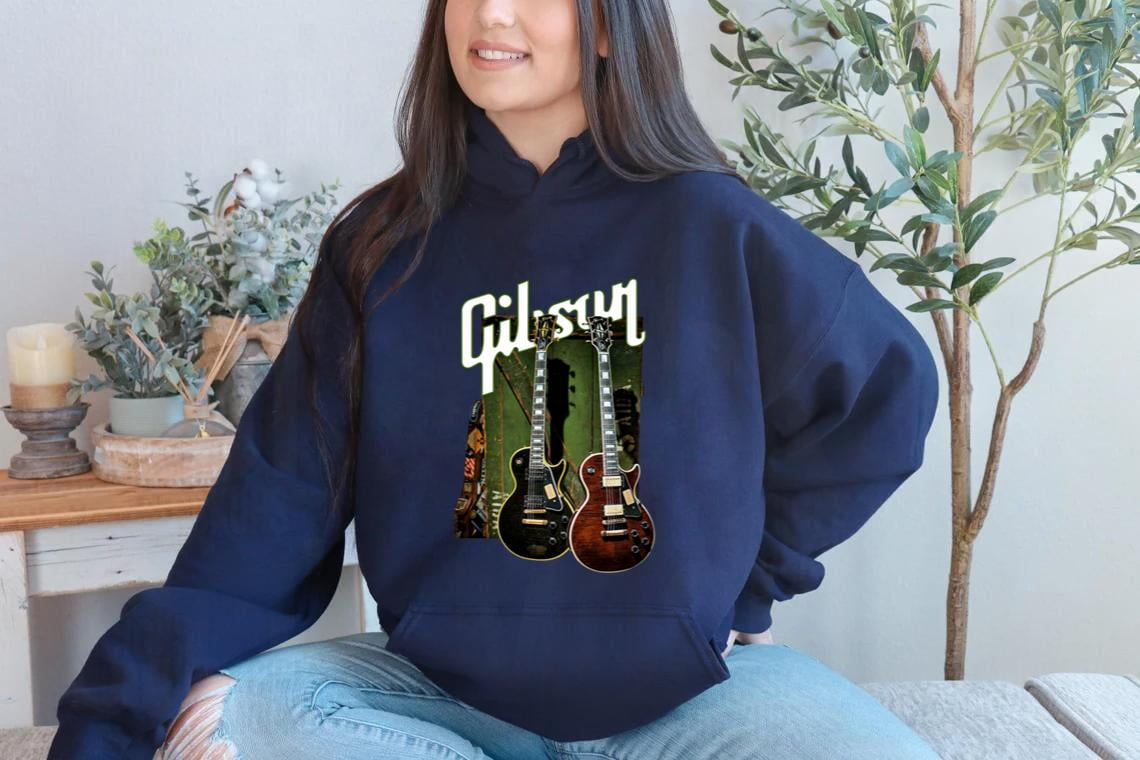 Gibson Les Paul Hoodie Electric Guitar Music Tribute Rock Icon, for men & women, up to size 5XL ...