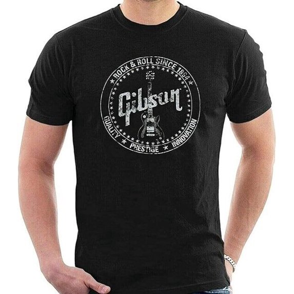Gibson Since 1894 Mens T-Shirt McCarty Les Paul Guitar Vintage ...
