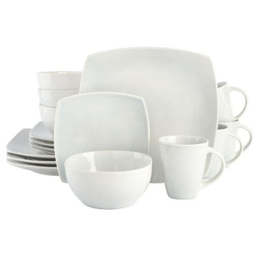 Gibson Soho Lounge Modern Stoneware 40-Piece Square Dinnerware Plates ...