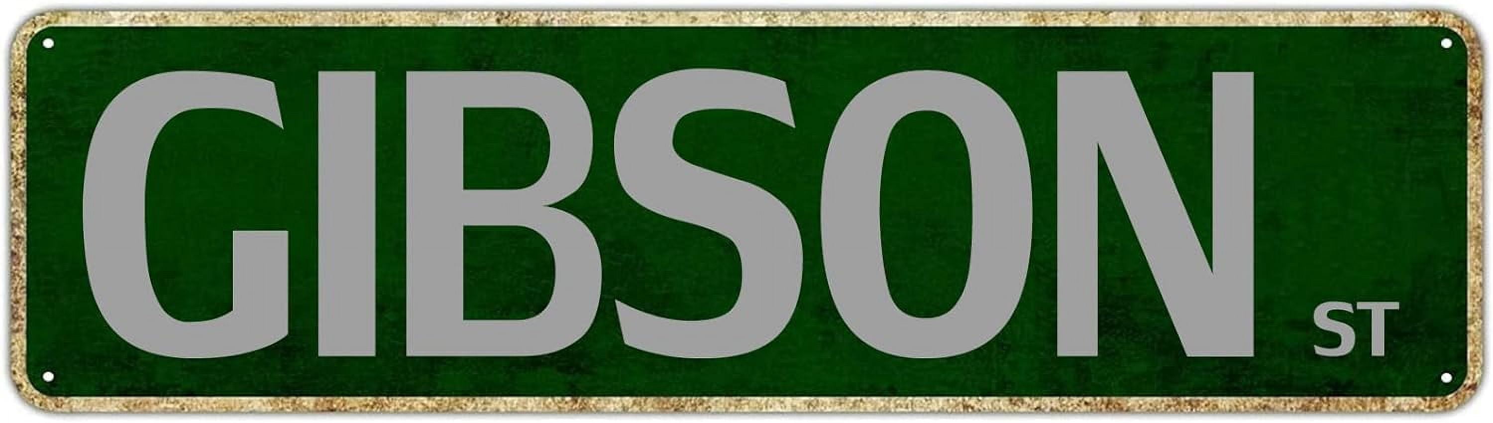 Gibson St Retro Tin Signs Aluminum Home Exit Sign Kitchen Garden Wall ...